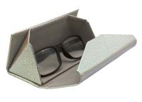 China Glittery Foldable Glasses Case , Handmade Cardboard Triangle Sunglasses Case for sale