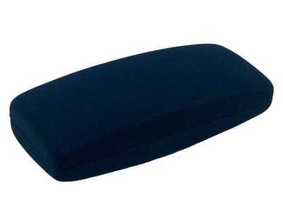 China Dark Blue Embossing Hard Clamshell Sunglasses Case 158x67x43mm Iron PU Leather for sale