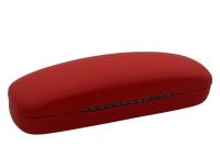 China Cute Ladies Clamshell Glasses Case , Red Leather Optical Glasses Case for sale