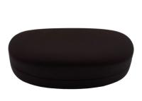 China Black Leather Wrapped Clamshell Metal Glasses Case Big Sized for sale