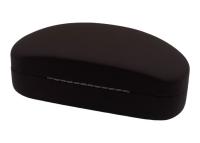 China Black Leather Wrapped Clamshell Metal Glasses Case Big Sized for sale