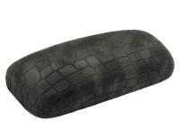 China Custom PU Leather Metal Clamshell Glasses Case 155x62x43mm OEM for sale