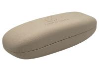 China Hard Shell Clamshell Sunglasses Case 161x59x43mm Iron Leather Custom Logo for sale