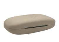 China Hard Shell Clamshell Sunglasses Case 161x59x43mm Iron Leather Custom Logo for sale