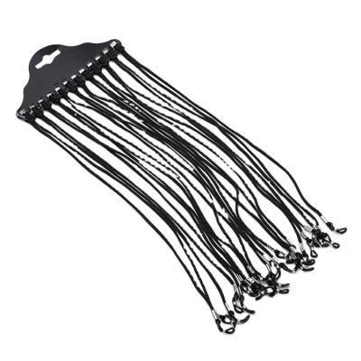 China Black Glasses Rope Chain , Nylon Fiber Rope Eyeglass String Holder for sale