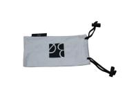 China Custom Microfiber Glasses Case 180x90mm Double Drawstring Pouch with Woven Label for sale