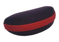 China Custom Dark Purple Zipper Sports Sunglasses Case EVA 163x73x66mm OEM for sale