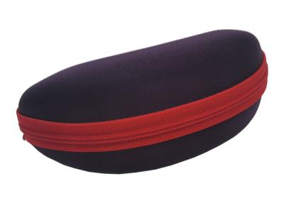 China Custom Dark Purple Zipper Sports Sunglasses Case EVA 163x73x66mm OEM for sale