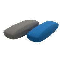 China Cute Blue Leather Wrapped 16.2cm Hard Clamshell Sunglasses Case for sale
