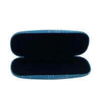 China Custom Linen Exterior Metal Sunglasses Case 161x63x38mm Hard Clamshell Eyeglasses Case for sale