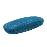 China Custom Linen Exterior Metal Sunglasses Case 161x63x38mm Hard Clamshell Eyeglasses Case for sale