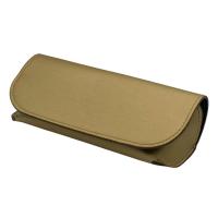 China Embossing Custom Gold Pu 16.7cm Hard Leather Glasses Case for sale