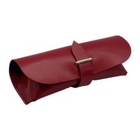 China Red Bag Belt Closure ODM Leather Glasses Case FOR Ladies Eyewear Packaging for sale