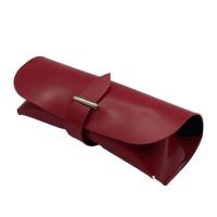 China Red Bag Belt Closure ODM Leather Glasses Case FOR Ladies Eyewear Packaging for sale