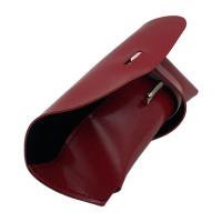 China Red Bag Belt Closure ODM Leather Glasses Case FOR Ladies Eyewear Packaging for sale