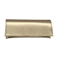 China Soft Luxury Magnetic Closure 16.7CM Sunglass Case Leather Glasses Case for sale