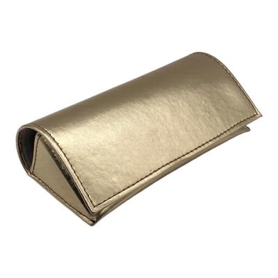 China Soft Luxury Magnetic Closure 16.7CM Sunglass Case Leather Glasses Case for sale