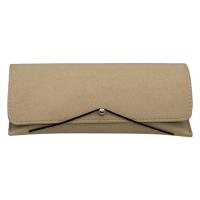 China Custom Gold 18CM Leather Glasses Case With Embossed Logo for sale