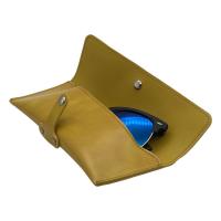 China Yellow Pu Handmade 185*75*38mm Leather Glasses Case for sale