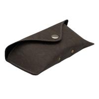 China Extra Large Leather Sunglass Case 171x81x50mm Custom Logo Embossed Eyewear Bag for sale