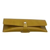 China Pu Handmade ODM Soft Leather Eyeglass Case Luxury Material Yellow for sale
