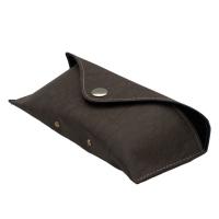 China Odm Portable Durable Women Men Horizontal Slim Leather Case for sale