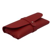 China Red Pu Handmade Personalized Cool 46mm Leather Glasses Pouch for sale