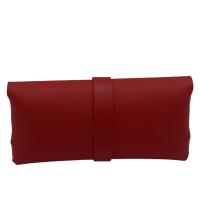 China Red Pu Handmade Personalized Cool 46mm Leather Glasses Pouch for sale