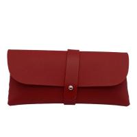 China Red Pu Handmade Personalized Cool 46mm Leather Glasses Pouch for sale