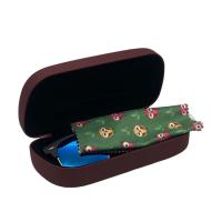 China Clamshell Printing Logo OEM Metal Glasses Case for sale