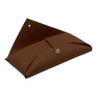 China Foldable Fancy Polyurethane Brown Leather Glasses Case Soft Pouch For Men'S for sale