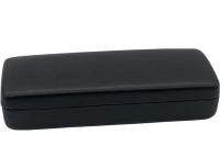 China OEM Custom Black Square Leather Sunglass Case Hard Shell 158x64x35mm for sale