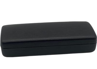 China OEM Custom Black Square Leather Sunglass Case Hard Shell 158x64x35mm for sale