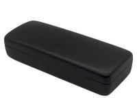 China OEM Custom Black Square Leather Sunglass Case Hard Shell 158x64x35mm for sale
