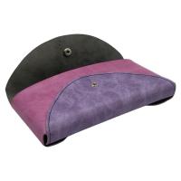 China Custom Logo PU Leather Eyeglass Pouch 174x79x28mm Soft Sunglasses Case Hot Stamping for sale
