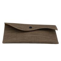 China Pvc 182x86mm Handmade Leather Glasses Case Portable Holder Embossing Logo for sale