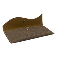 China Pvc 182x86mm Handmade Leather Glasses Case Portable Holder Embossing Logo for sale
