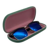 China Embossing Logo Exotic Glasses Holder Custom Fabric Eyeglass Case Young for sale
