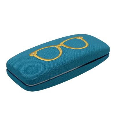 China Unisex Hard Shell Eyeglasses Protective Case Linen Fabrics Large Sunglasses Case for sale