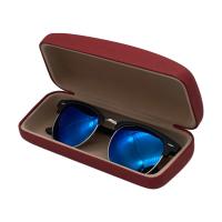 China Red 164mm Metal Glasses Case With Logo Printing for sale