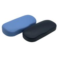 China 63g Custom Glasses Cases Clamshell Hard Blue Plastic Printed for sale