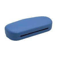 China 63g Custom Glasses Cases Clamshell Hard Blue Plastic Printed for sale