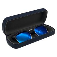 China Fashion Hard Case Packaging Iron Leather Large Frame Sunglasses Case for sale