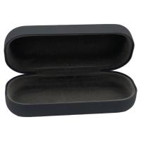 China OEM Rectangular Sunglasses Case 165x70x52mm Iron Leather Eyewear Packaging for sale