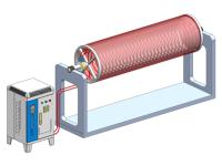 China Induction Heating Rotary Dryer 4-6t/h 300kw Electric Drum Dryer for Industrial Processing for sale