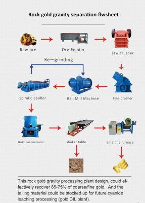 China Rock Gold Gravity Processing Plant 10-120t/h Capacity for sale