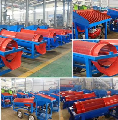China Mobile Gold Washing Trommel Screen 5-200 t/h Diesel Powered All-in-One Gold Panning Machine for sale