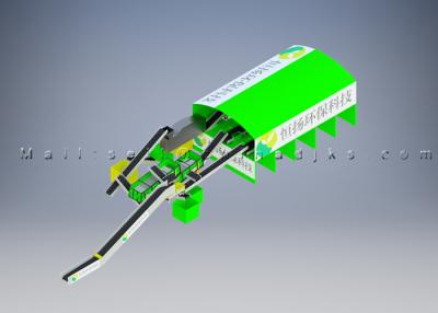 China 5TPH Household Waste Recycling Plant 2400m2 149KW Solid Waste Sorting System for sale