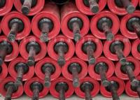 China Carbon Steel Nylon Belt Conveyor Roller 219mm Diameter Arc Welding for sale