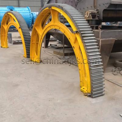 China Rotary Kiln Industrial Girth Gear 4000kW 16m Pitch Diameter for Mining Industry for sale